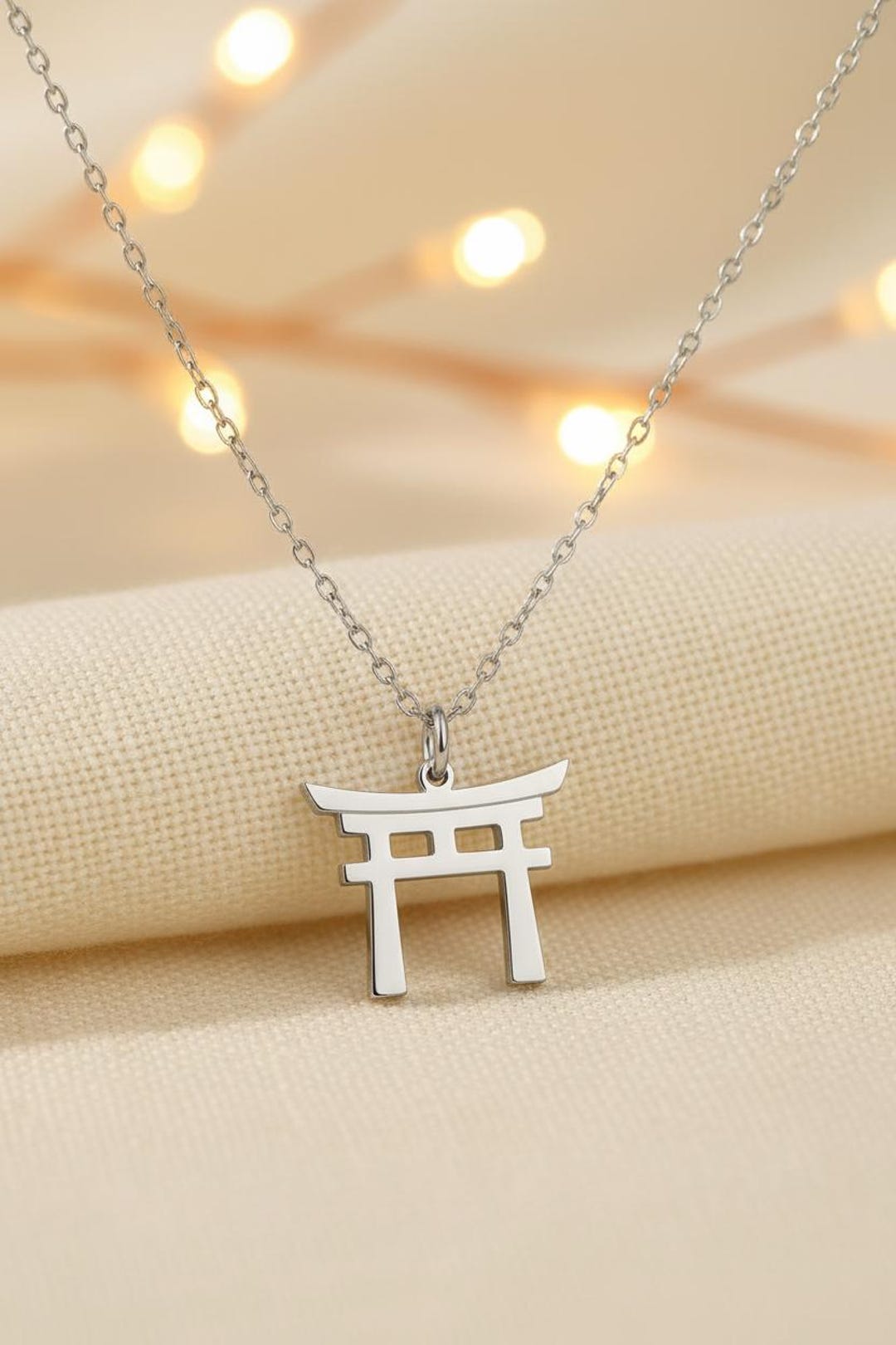 925 Sterling Silver, Torii Gate Pendant, Japanese Style Minimalist ...