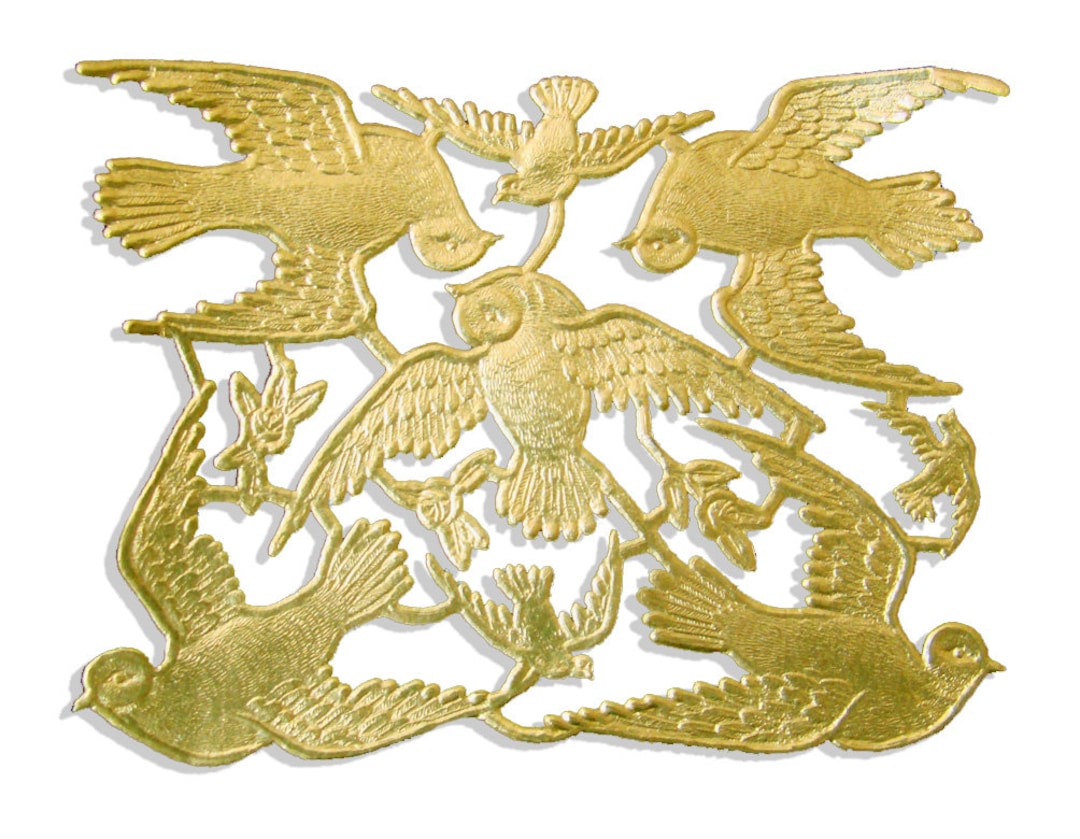 Birds / Pigeons Made of Dresden Cardboard, Set of 8 - Etsy