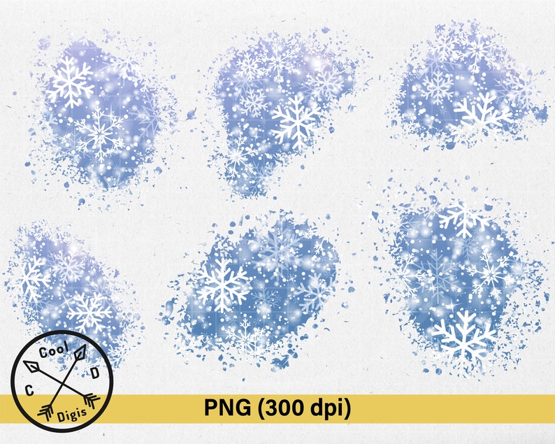 Snowflake Patches PNG - Distressed Snowflakes Blue Patches Bleached ...