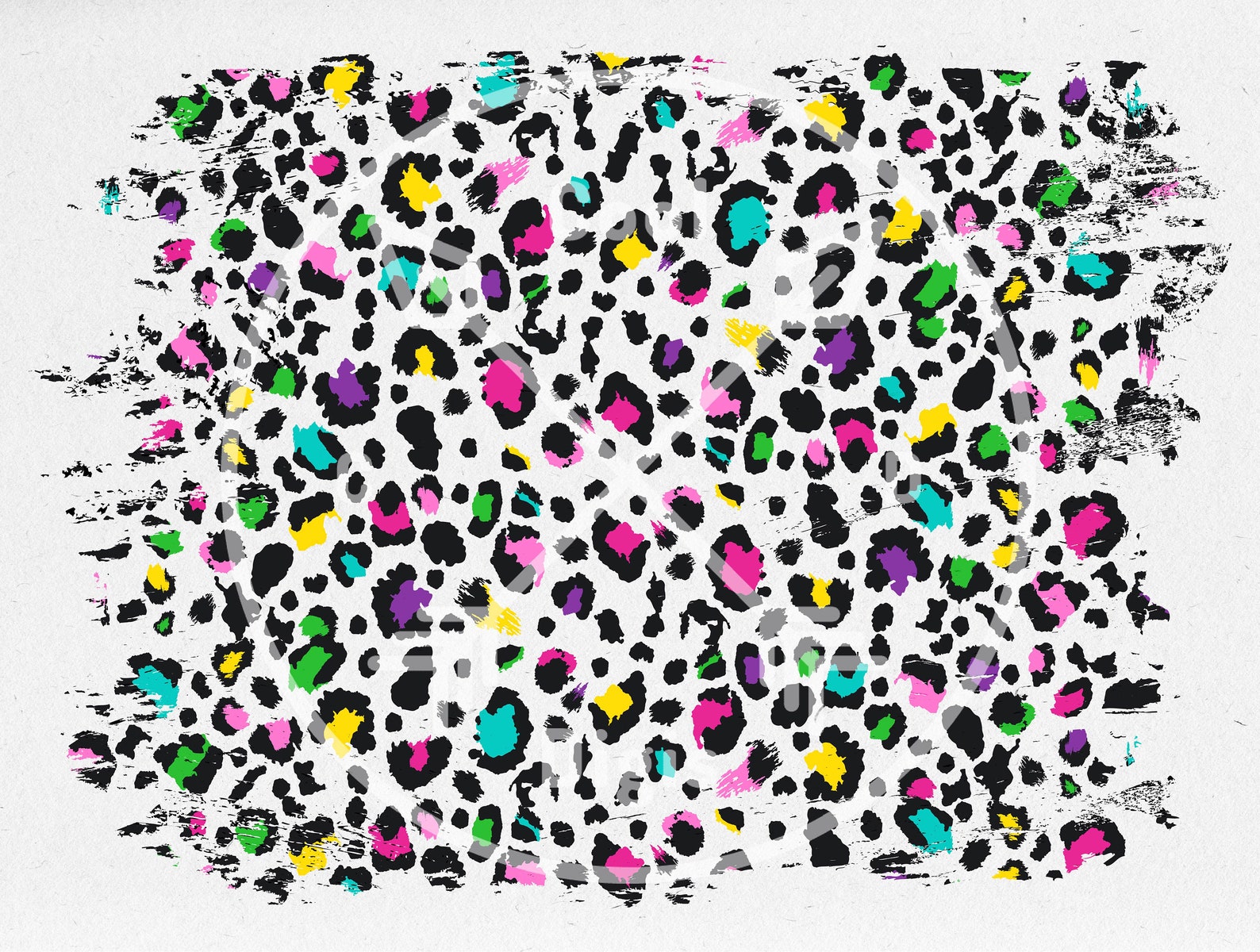 Distressed Multicolor Leopard Print Png Sublimation Design, Background ...