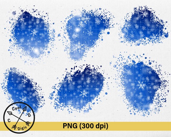 Snowflake Patches PNG Distressed Snowflakes Blue Patches | Etsy