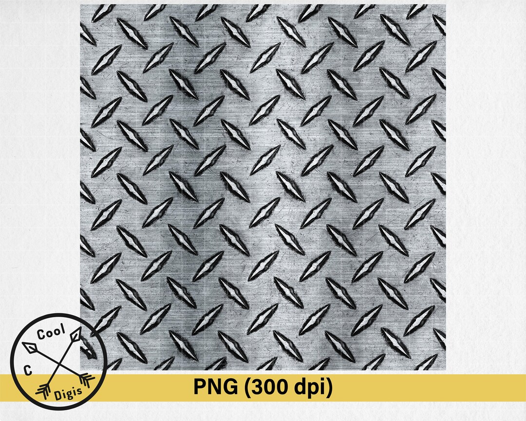 Seamless Diamond Plate PNG - Endless Steel Diamond Pattern, Digital ...