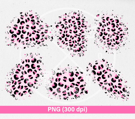 Pink Leopard Print PNG Distressed Sublimation Patches Leopard - Etsy UK
