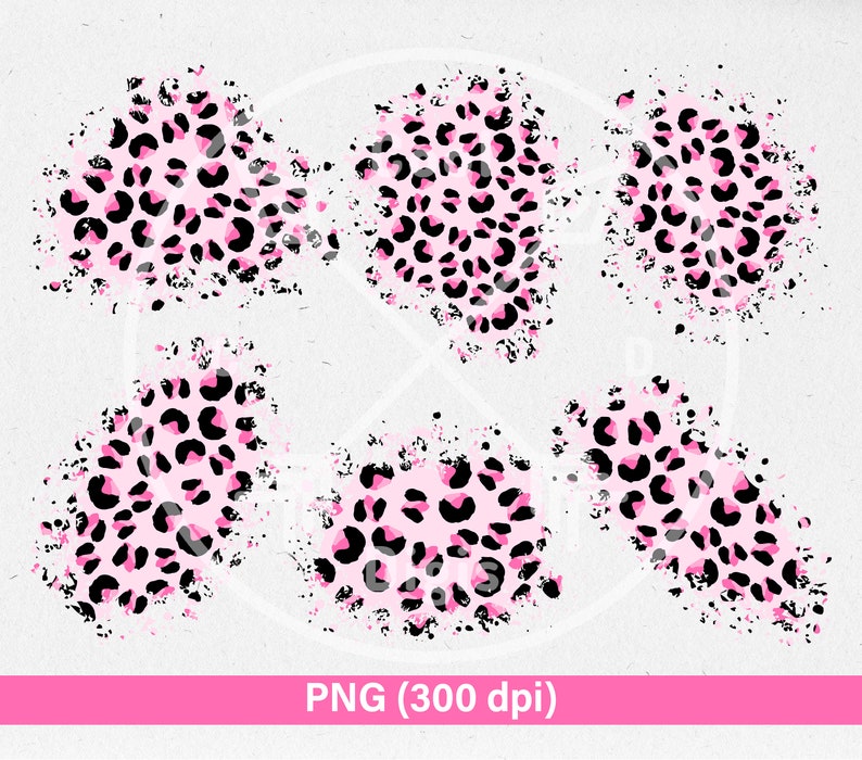 Pink Leopard Print PNG Distressed Sublimation Patches Leopard - Etsy UK