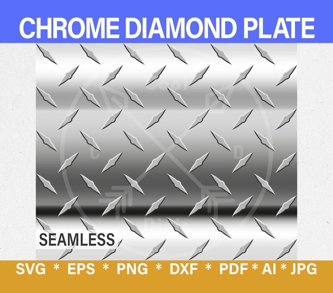 Chrome Diamond Plate SVG Seamless Diamond Plate Pattern, Vector ...