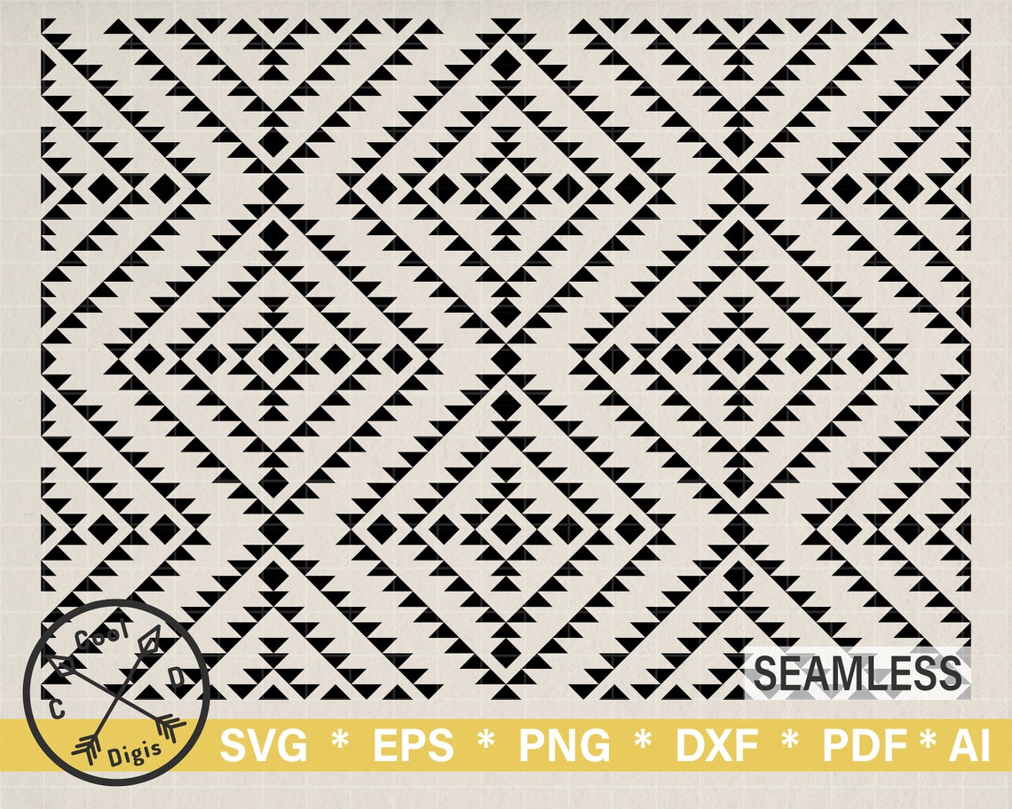 Aztec Pattern SVG Clipart for Cricut Tribal Pattern SVG Boho - Etsy