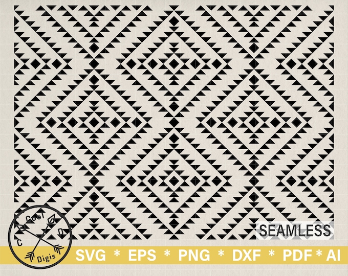 Aztec Pattern SVG Clipart for Cricut Tribal Pattern SVG Boho - Etsy