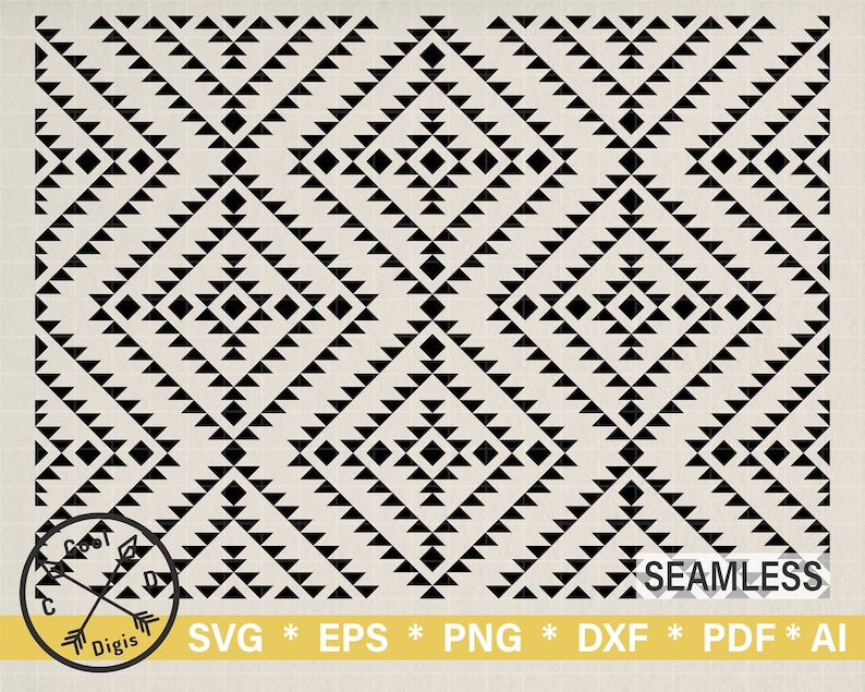 Aztec Pattern SVG Clipart for Cricut Tribal Pattern SVG Boho - Etsy