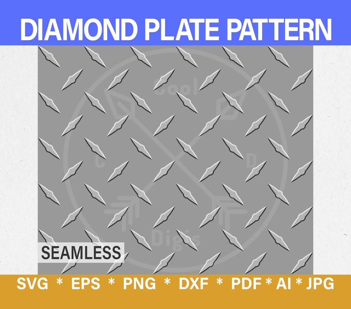 Seamless diamond plate SVG Endless diamond pattern Seamless | Etsy