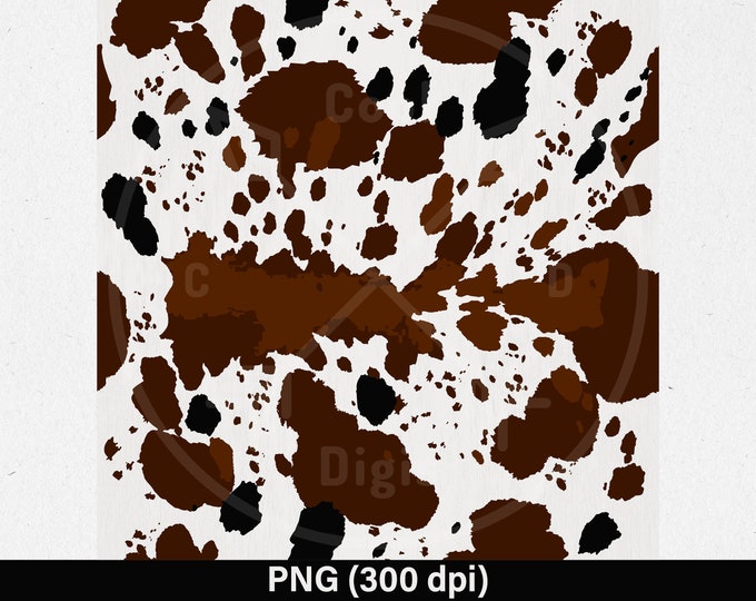 Cow Print Pattern Repeat | Cow Print Background | Seamless Cowhide ...
