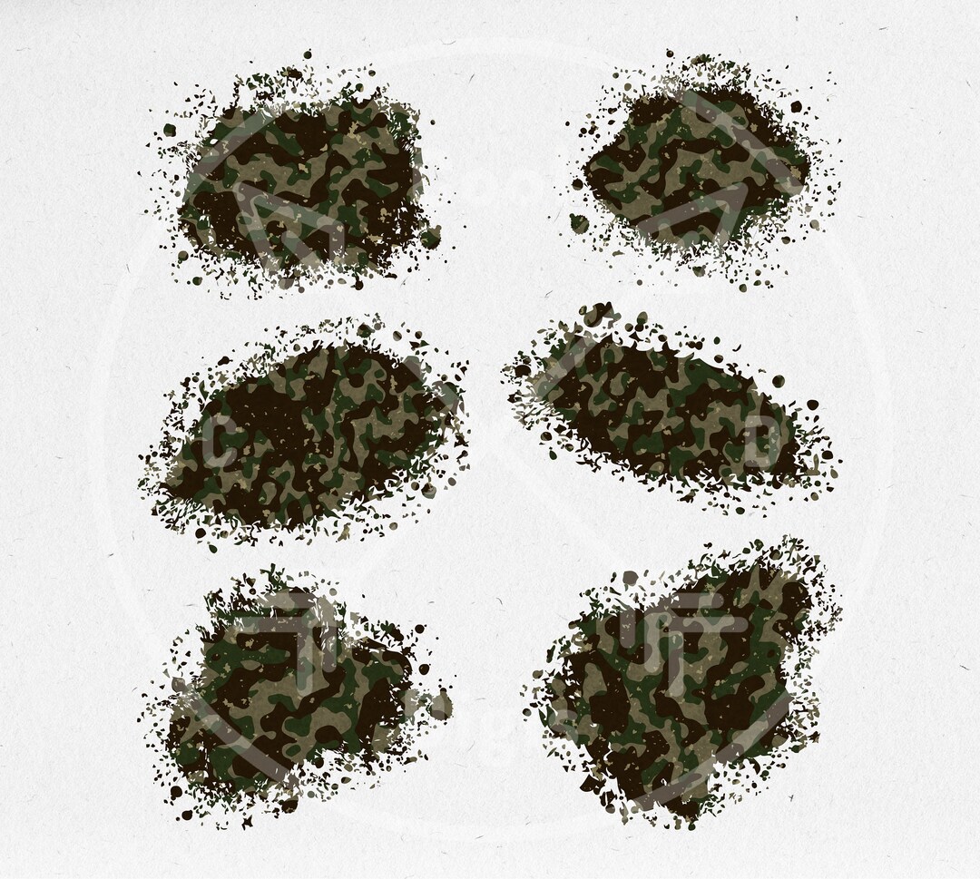 Distressed Camo Print PNG Distressed Sublimation Patches, Camouflage ...