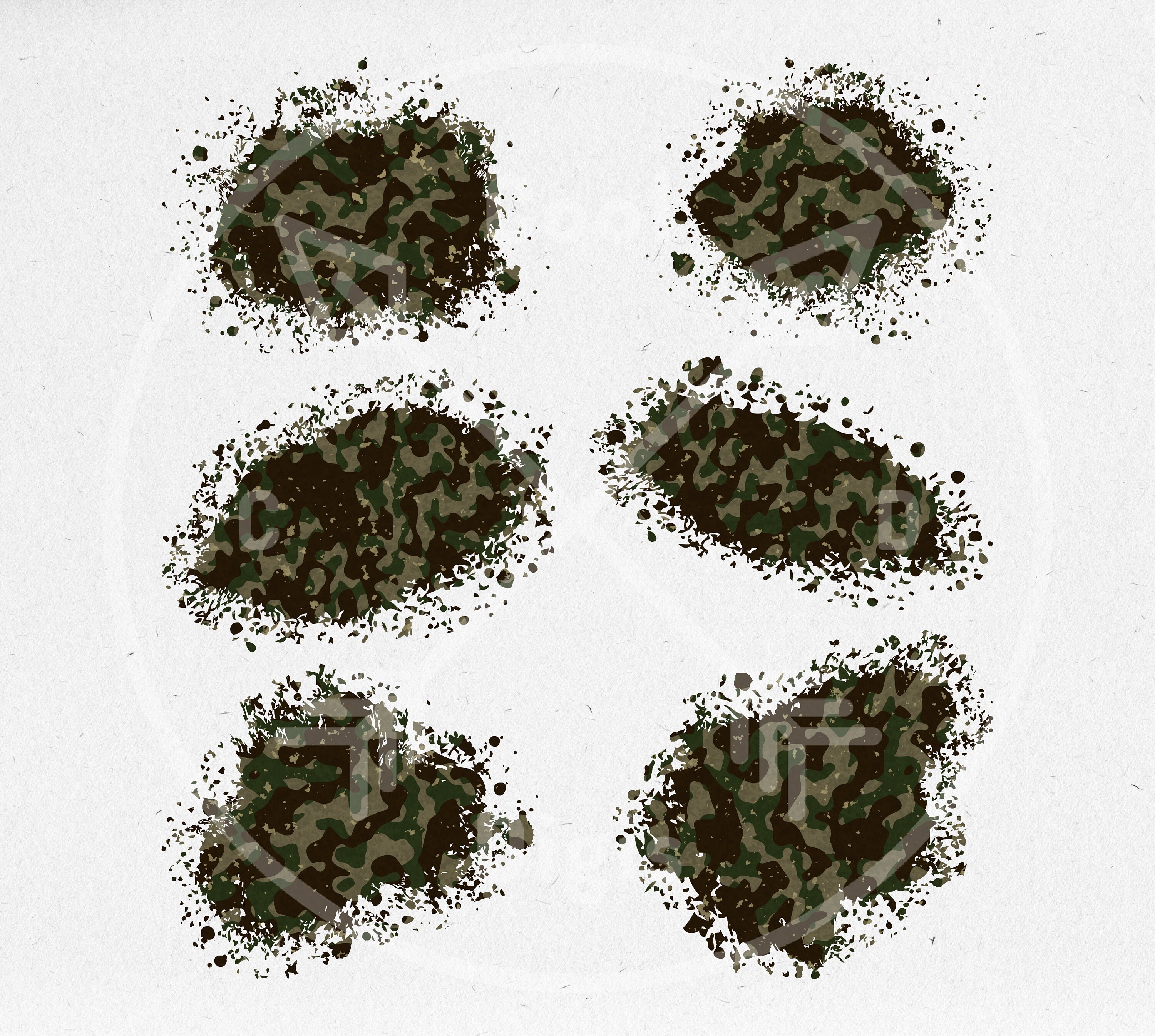 Distressed Camo Print PNG Distressed Sublimation Patches - Etsy