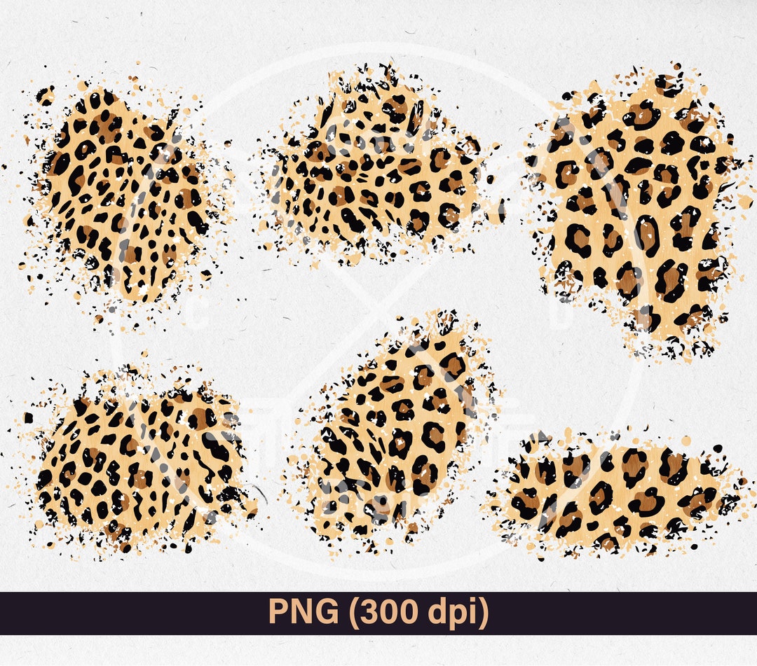 Distressed Leopard Print PNG Distressed Sublimation Patches, Leopard ...