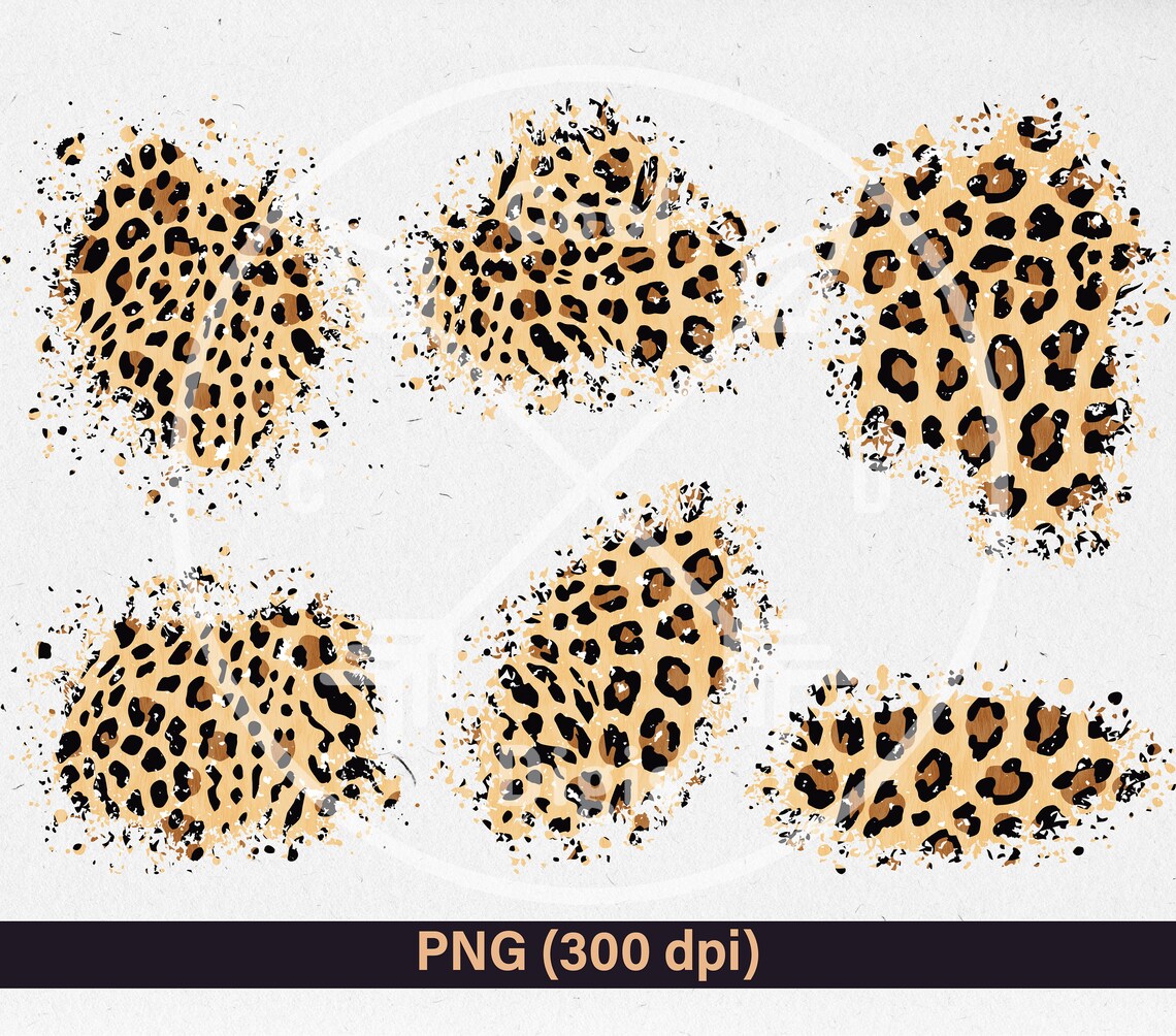Distressed Leopard Print PNG Distressed Sublimation Patches - Etsy