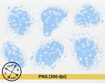 Snowflake Patches PNG Distressed Snowflakes Blue Patches | Etsy