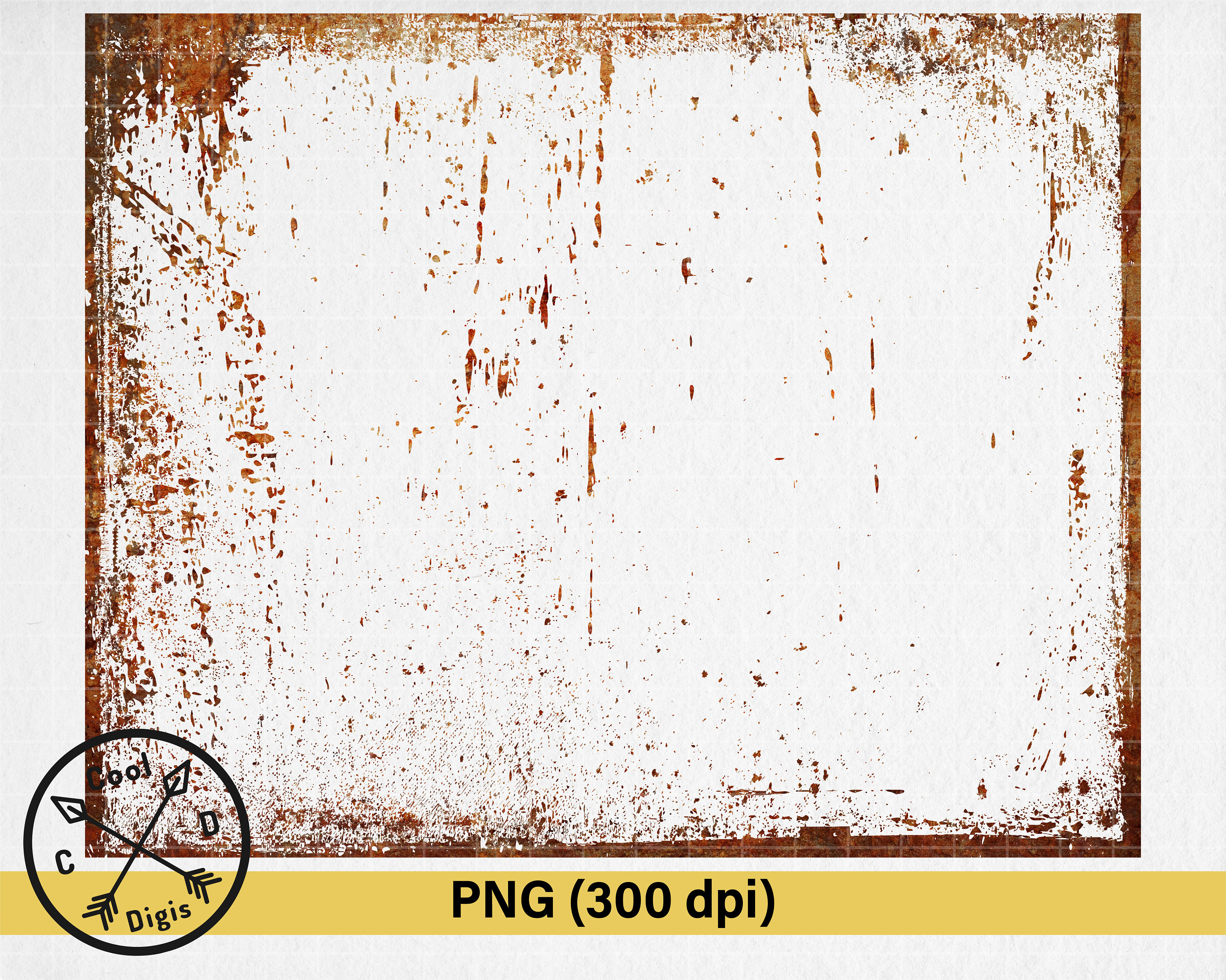 Rust Texture Frame PNG Overlay Effect Grunge Light Brown - Etsy Australia