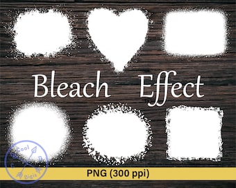 Bleach Effect Bundle PNG Distressed Bleached Design Sublimation ...