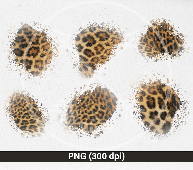 Distressed Leopard Print PNG Patches Sublimation | Etsy