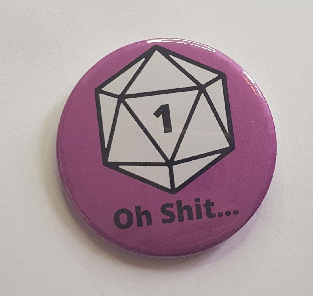 Light Purple Natural 1 Dnd 58mm Pin Back Button Badge - Etsy