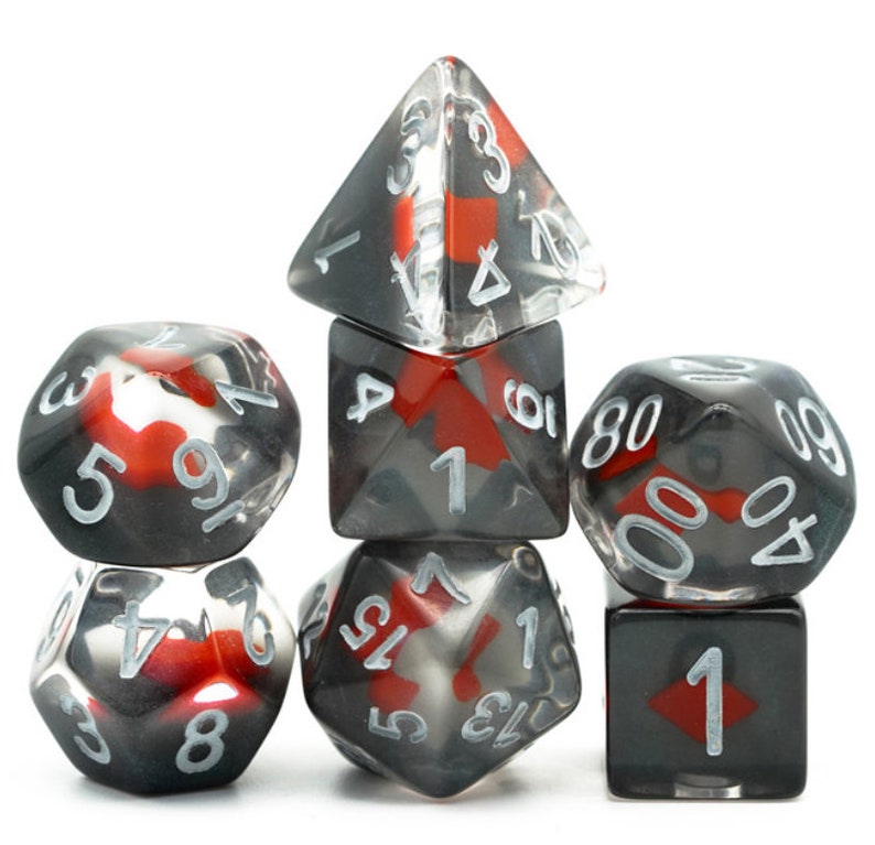 Diamond Dice pack of Cards Polyhedral Dnd Dice Perfect - Etsy