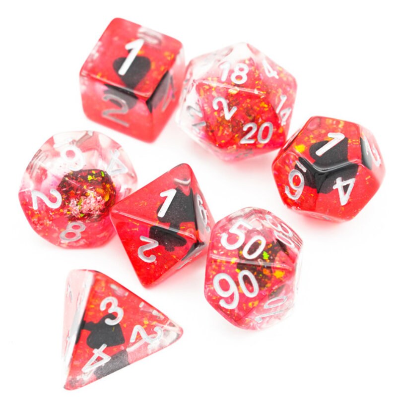 Spade Dice pack of Cards Polyhedral Dnd Dice Perfect for - Etsy UK