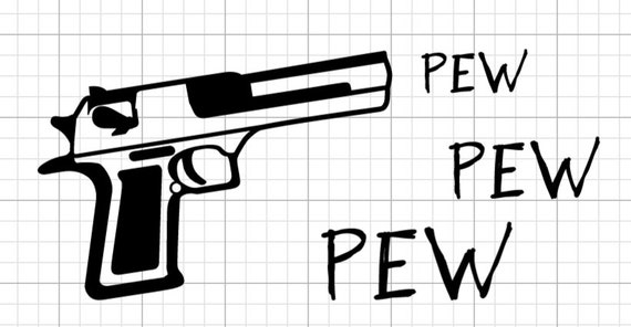 Pew pew decal | Etsy
