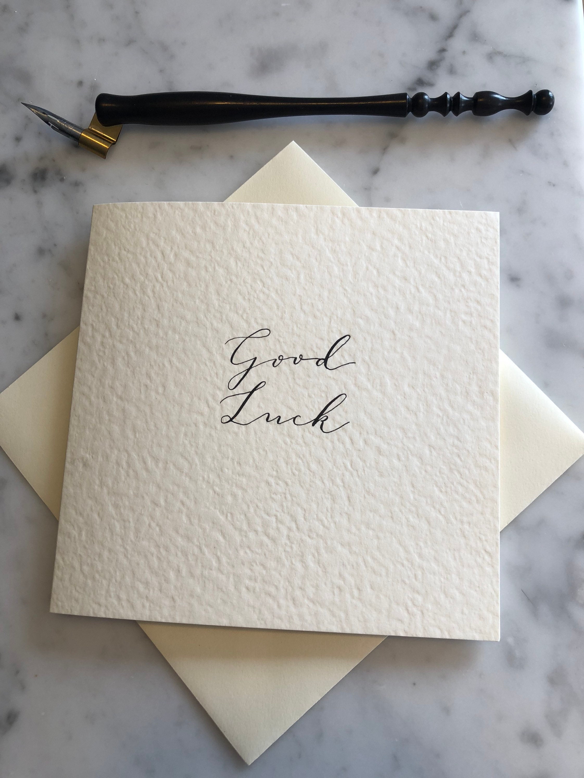 Good Luck Card Handmade, Calligraphy - Etsy