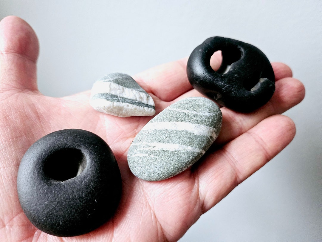 Magical Set of Two Hag Stones and Wishing Stones - for Protection ...