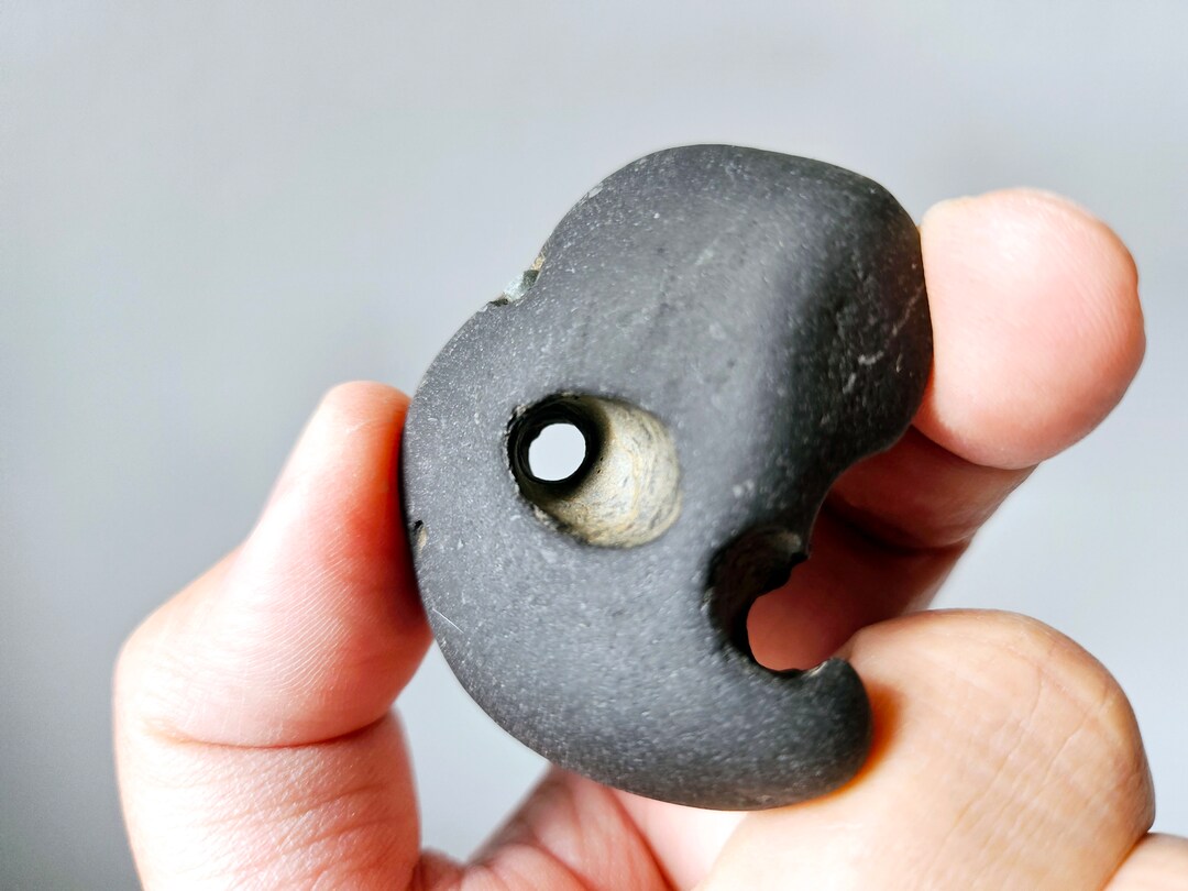 A Unique Heavy Celtic Hag Stone With Two Big Holes From Ireland Ancient ...