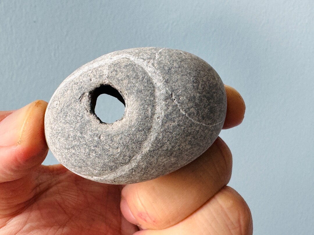 Very Special Irish Hag Stone & Wishing/rare Celtic Amulet Black Hag ...