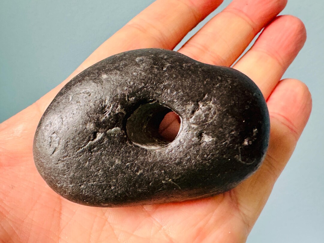 An Unique Celtic Hag Stone Pendant With Fossils - Special Offer: Irish ...