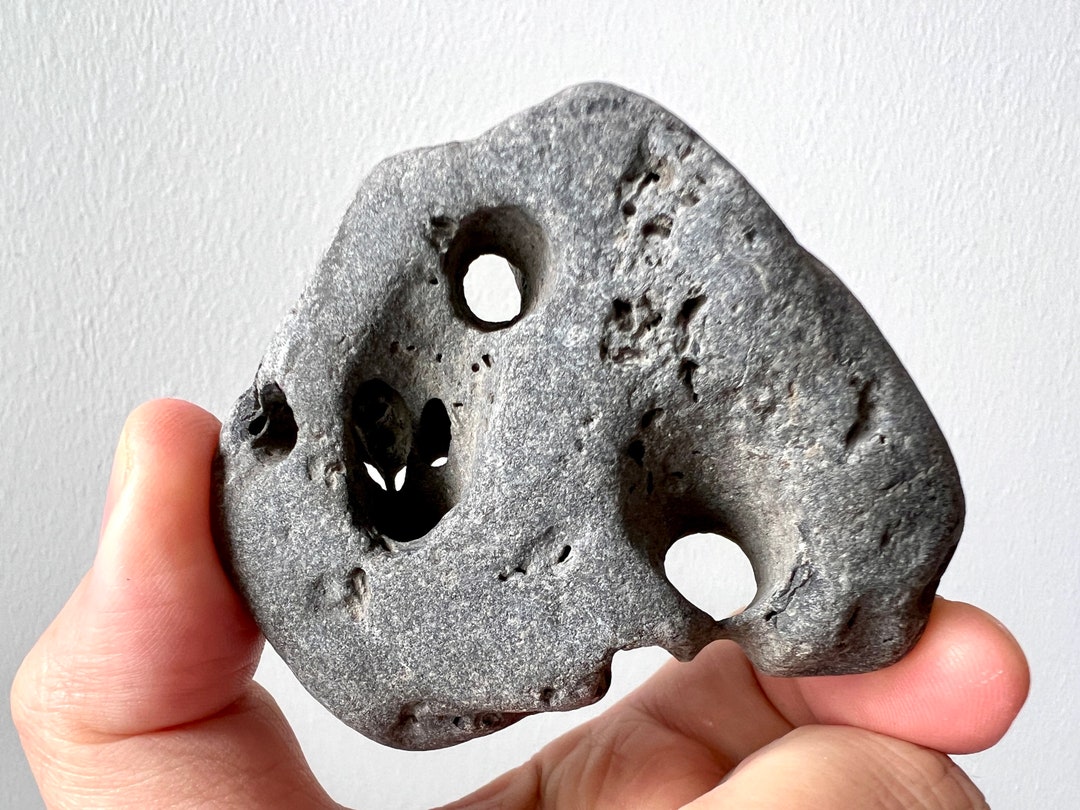 Rare Big Celtic Hag Stone With 7 Big Holes, Wise Stone, Holey Stone ...