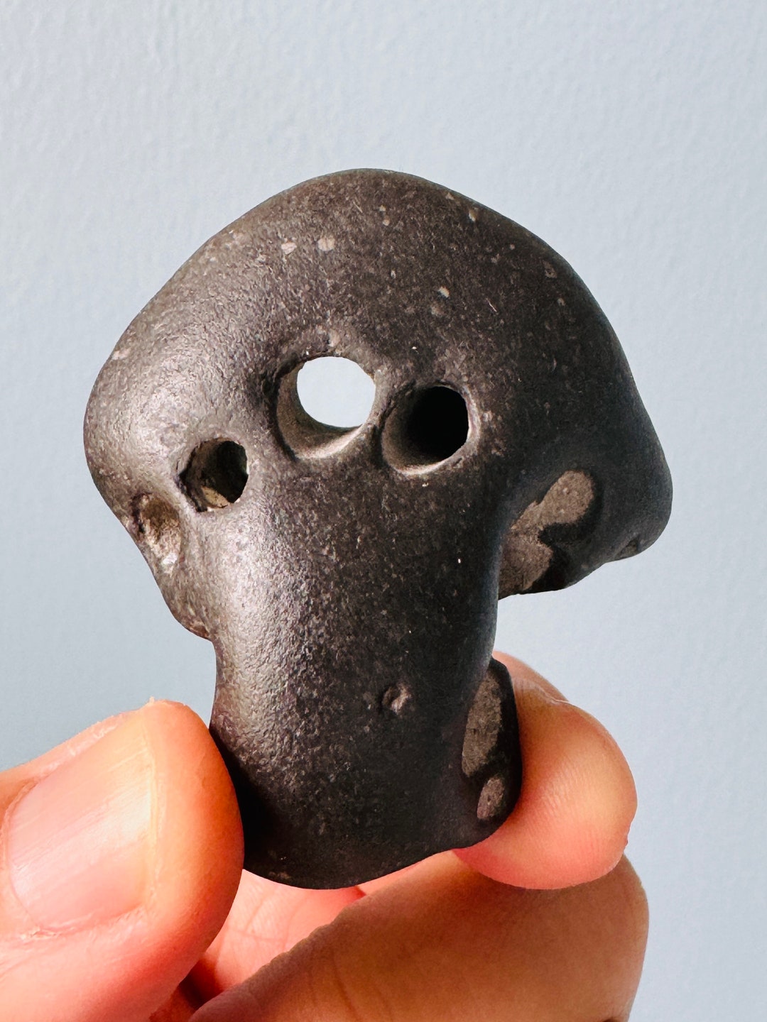 Very Rare Mushroom & Face Shaped Hag Stone With Multiple Holes, Wise ...