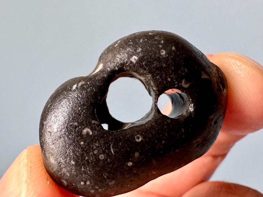 A Very Rare Small 4 Holes Celtic Hag Stone Pendant Premium Irish Hag ...