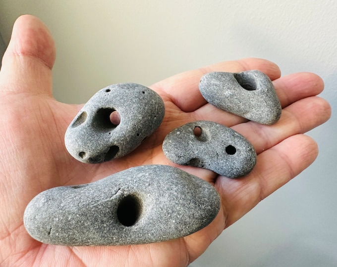 2 to 4 Rare Celtic Hag Stone With Natural Holes From Ireland- Irish Hag ...