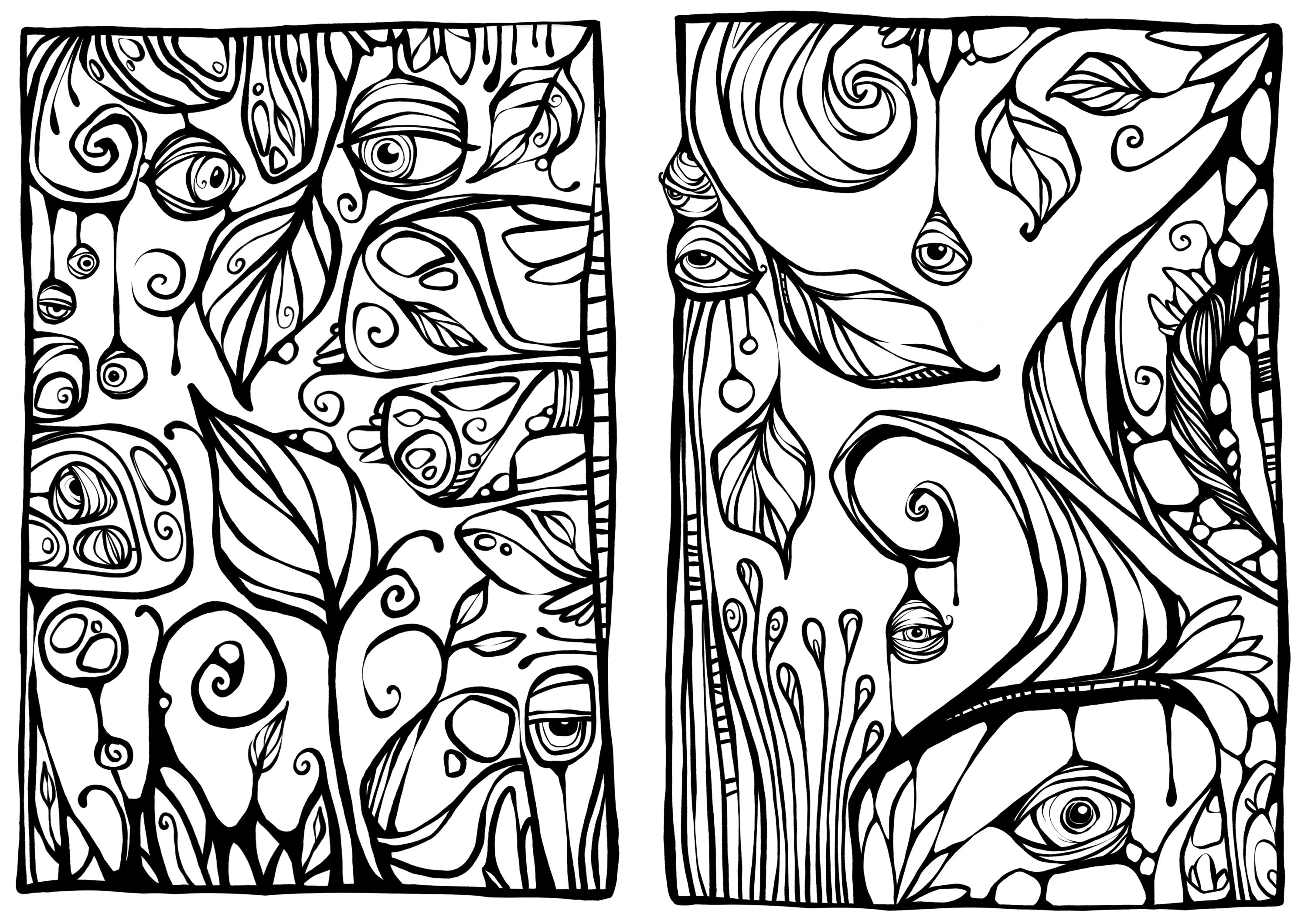 Coloring Book to Print, Coloring Motifs, Farbfieber Boutique, Painting ...