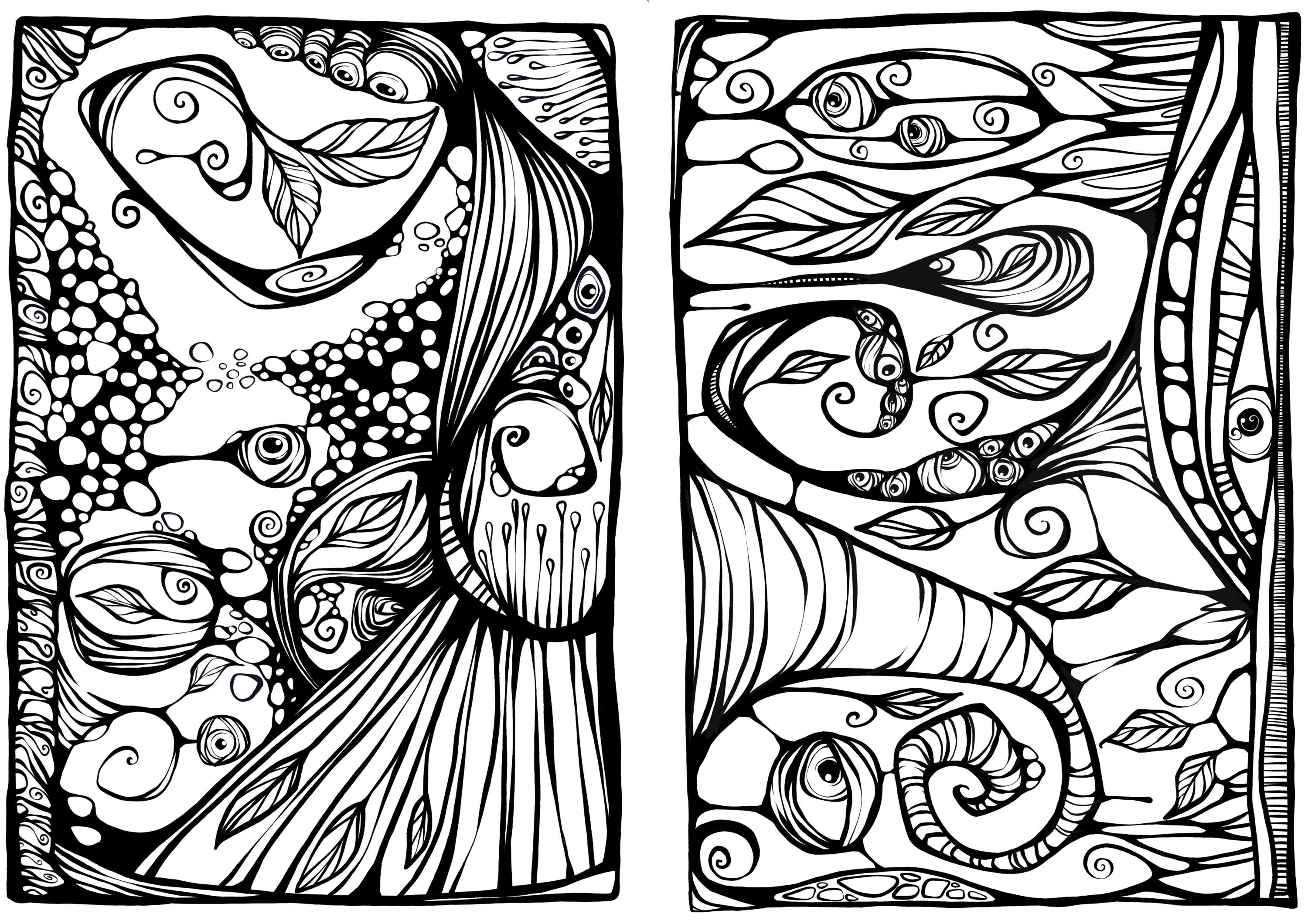 Coloring Book to Print, Coloring Motifs, Farbfieber Boutique, Painting ...