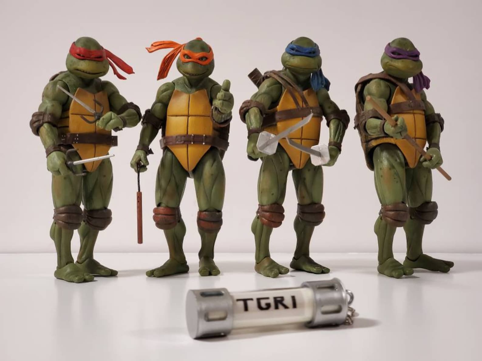 TMNT Glow in the Dark Key Chain TGRI Ooze Canister | Etsy