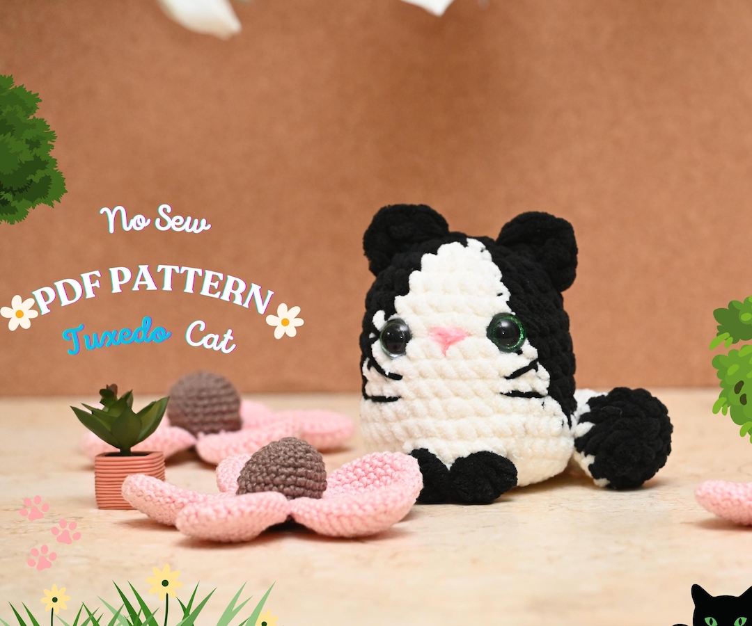 Tuxedo Cat Crochet Pattern: No Sew Amigurumi (PDF Pattern) - Etsy