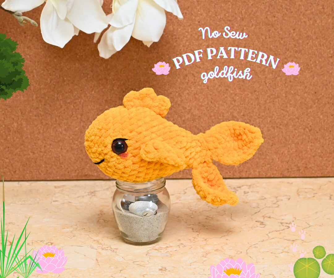 Goldfish No Sew Crochet Pattern, Koi Crochet, Fish Crochet Pattern, No ...