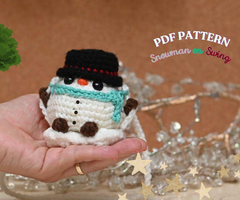 6 in 1 Christmas Swing Crochet Patterns: Holiday Car Hanging Ornaments ...