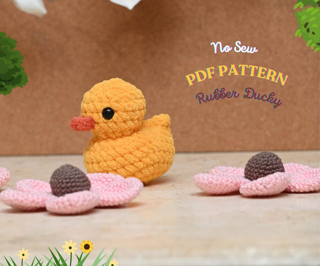 Rubber Ducky No Sew Crochet Pattern, Duck Crochet Pattern, No Sew ...