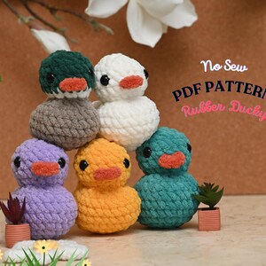 No Sew Quietscheentchen Häkelanleitung: Einfach Amigurumi Plushie ...