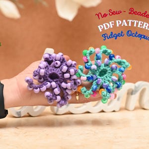 No Sew Beaded Fidget Octopus Crochet Pattern | Sensory ASMR Toy | PDF ...