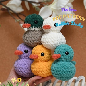 Rubber Ducky No Sew Crochet Pattern, Duck Crochet Pattern, No Sew ...
