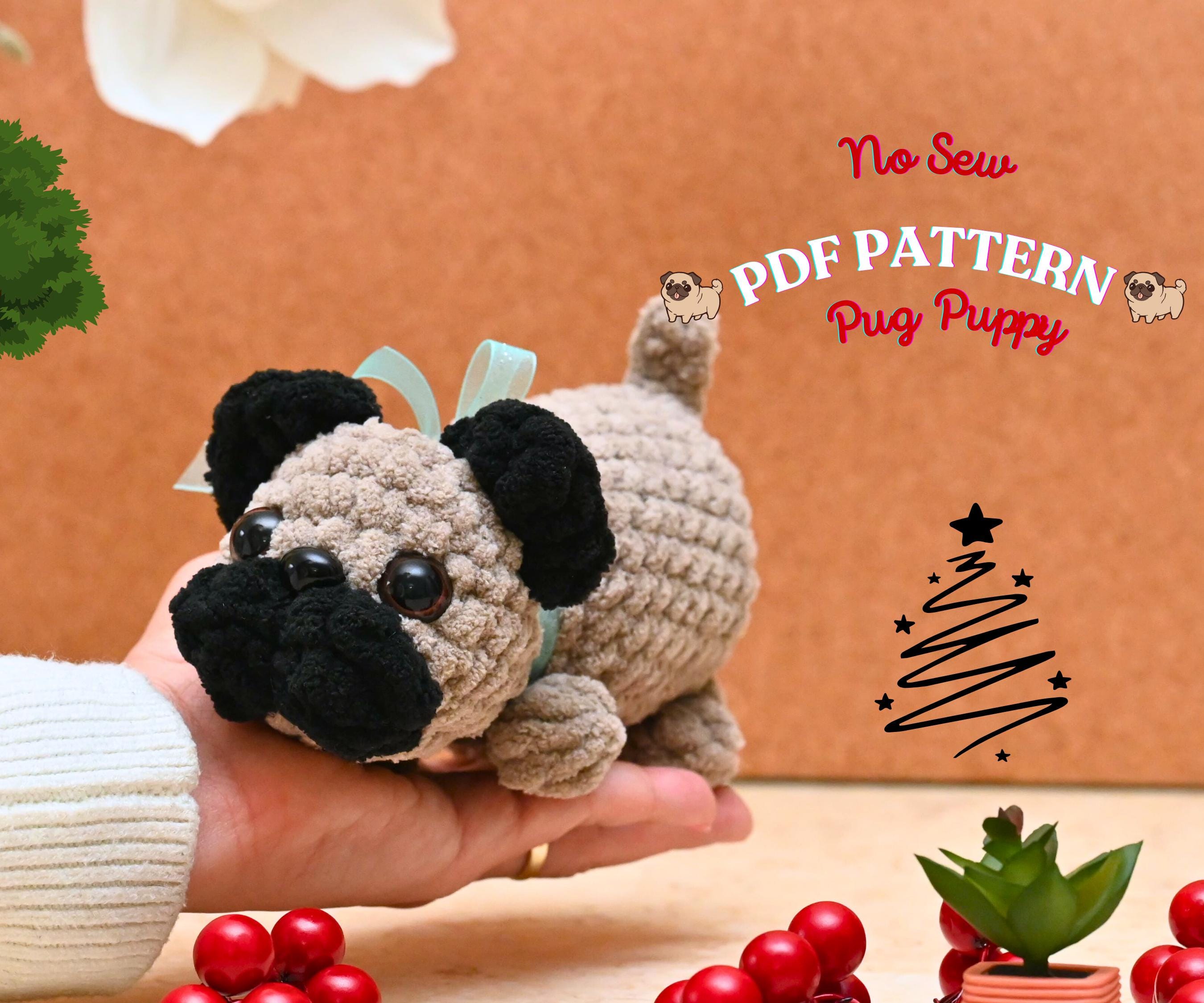 No Sew Pug Dog Crochet Pattern | Beginner Amigurumi Plushie | PDF in ...
