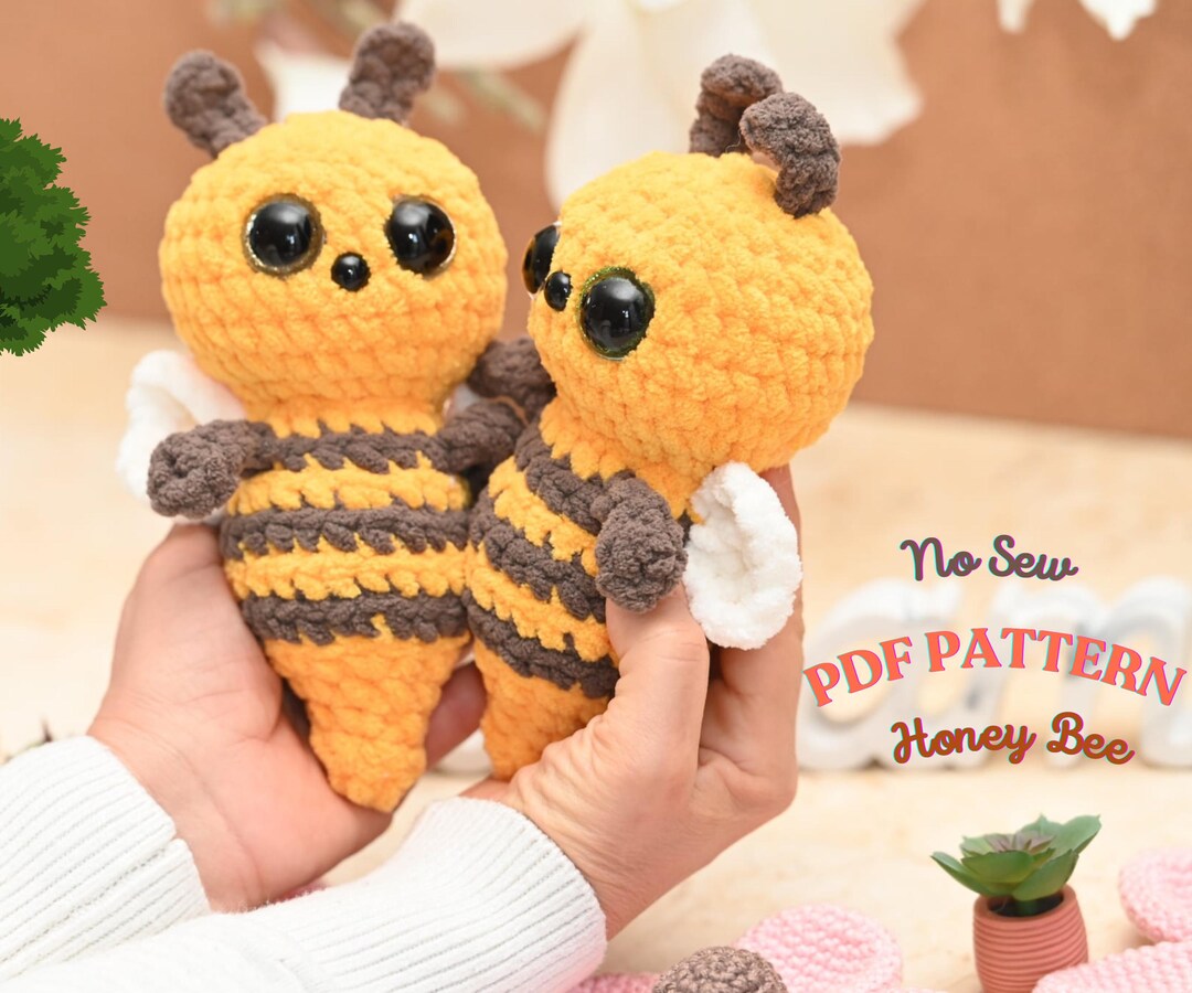 No Sew Bumblebee Crochet Pattern: Amigurumi Bee Plushie (PDF Pattern ...