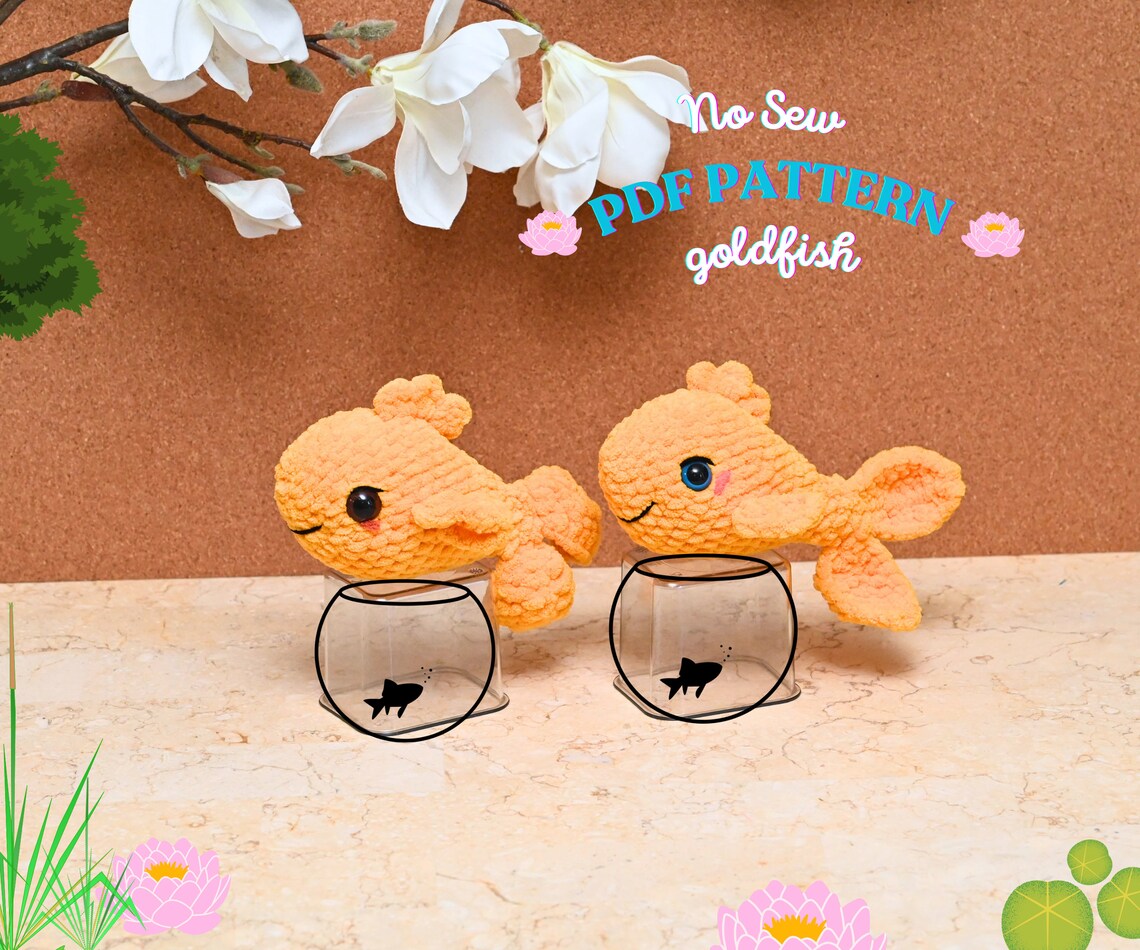 Goldfish No Sew Crochet Pattern, Koi Crochet, Fish Crochet Pattern, No ...