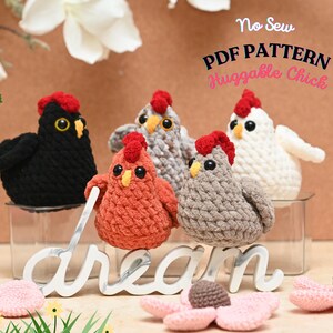 No Sew Crochet Chicken Plushie Pattern: Easy Amigurumi (2 in 1 PDF ...