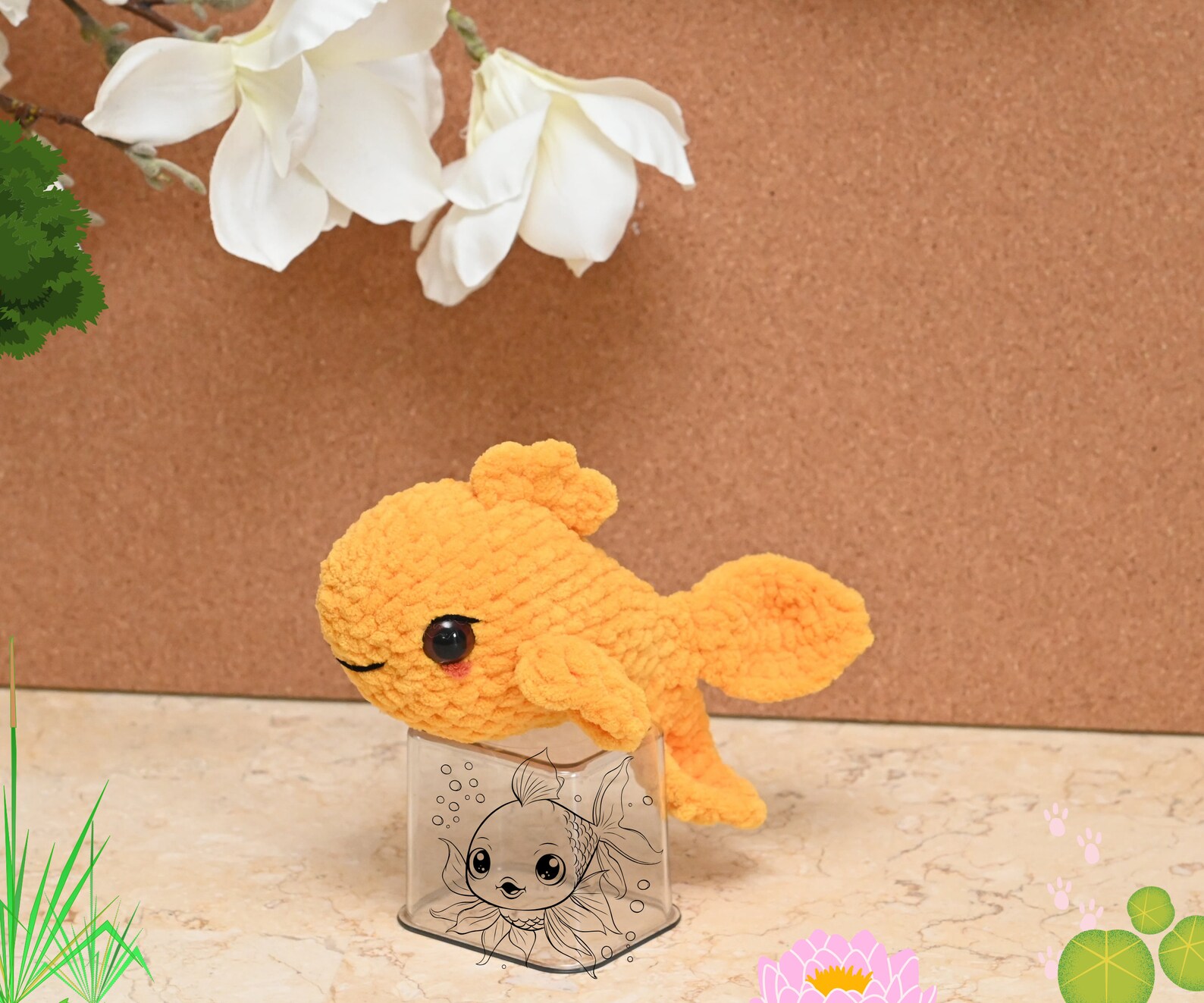 Goldfish No Sew Crochet Pattern, Koi Crochet, Fish Crochet Pattern, No ...